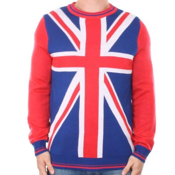 Tipsy Elves | Sweaters | Nwt Tipsy Elves Mens Uk Union Jack Sweater ...